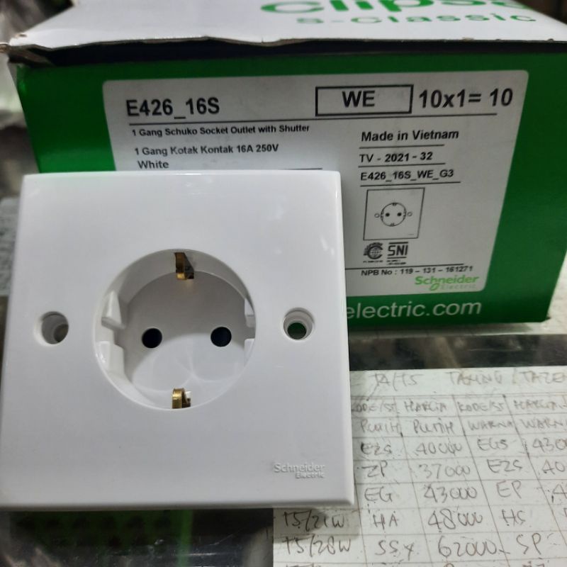 Jual Stop Kontak Schneider s-classic clipsal | Shopee Indonesia