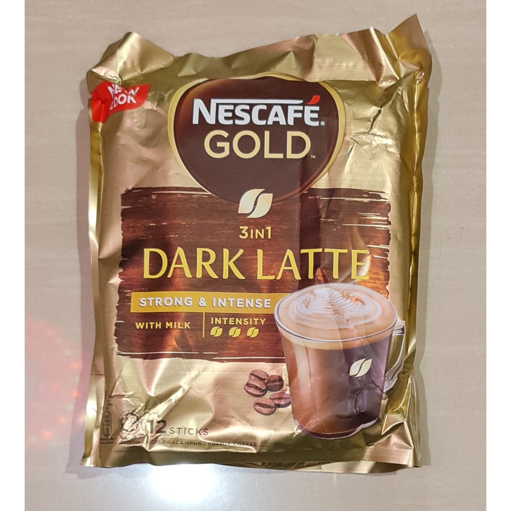 Jual Nescafe Gold Dark Latte Strong & Intense With Milk 12 x 34 Gram ...