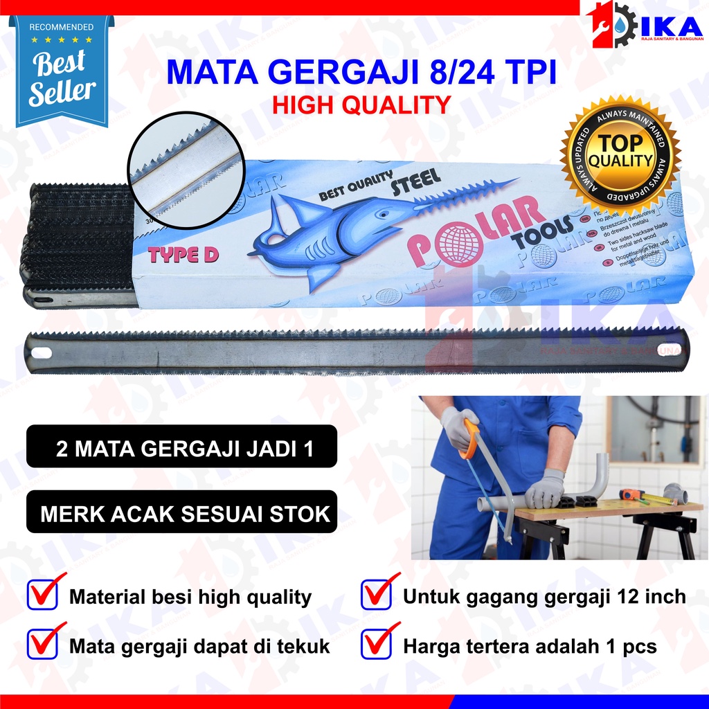Jual gergaji besi double mata gergaji 2 sisi / MATA GERGAJI BESI DOBEL ...
