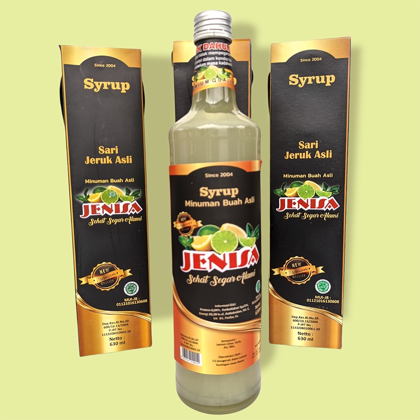 Jual JENISA sirup Jeruk Lemon asli alami 620ml khas kuningan | Shopee ...