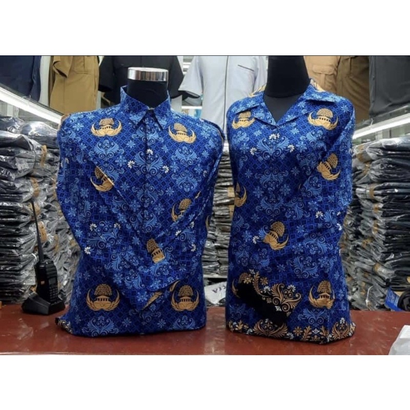 Jual baju korpri terbaru batik guru asn pns | Shopee Indonesia