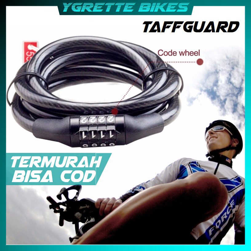 Jual YGRETTE - Gembok Sepeda Kombinasi Pin Angka 4 Digit PANJANG ...