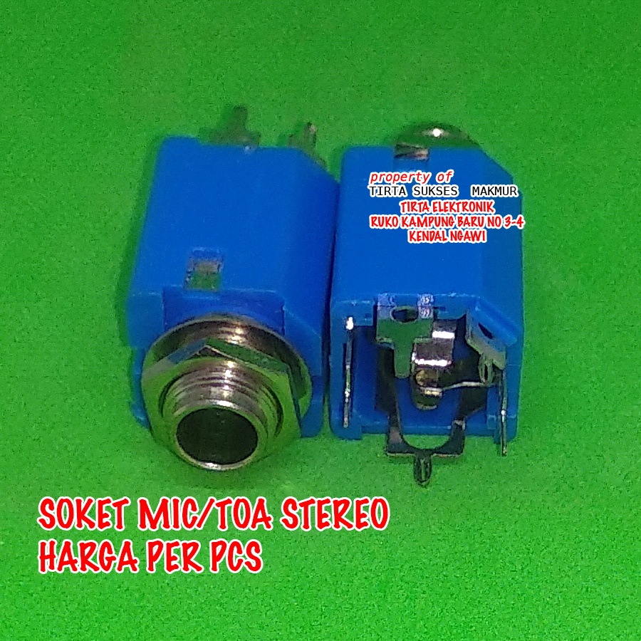 Jual Socket Mic Mono STEREO Body Segi 3P Soket kotak BULAT Akai Audio ...