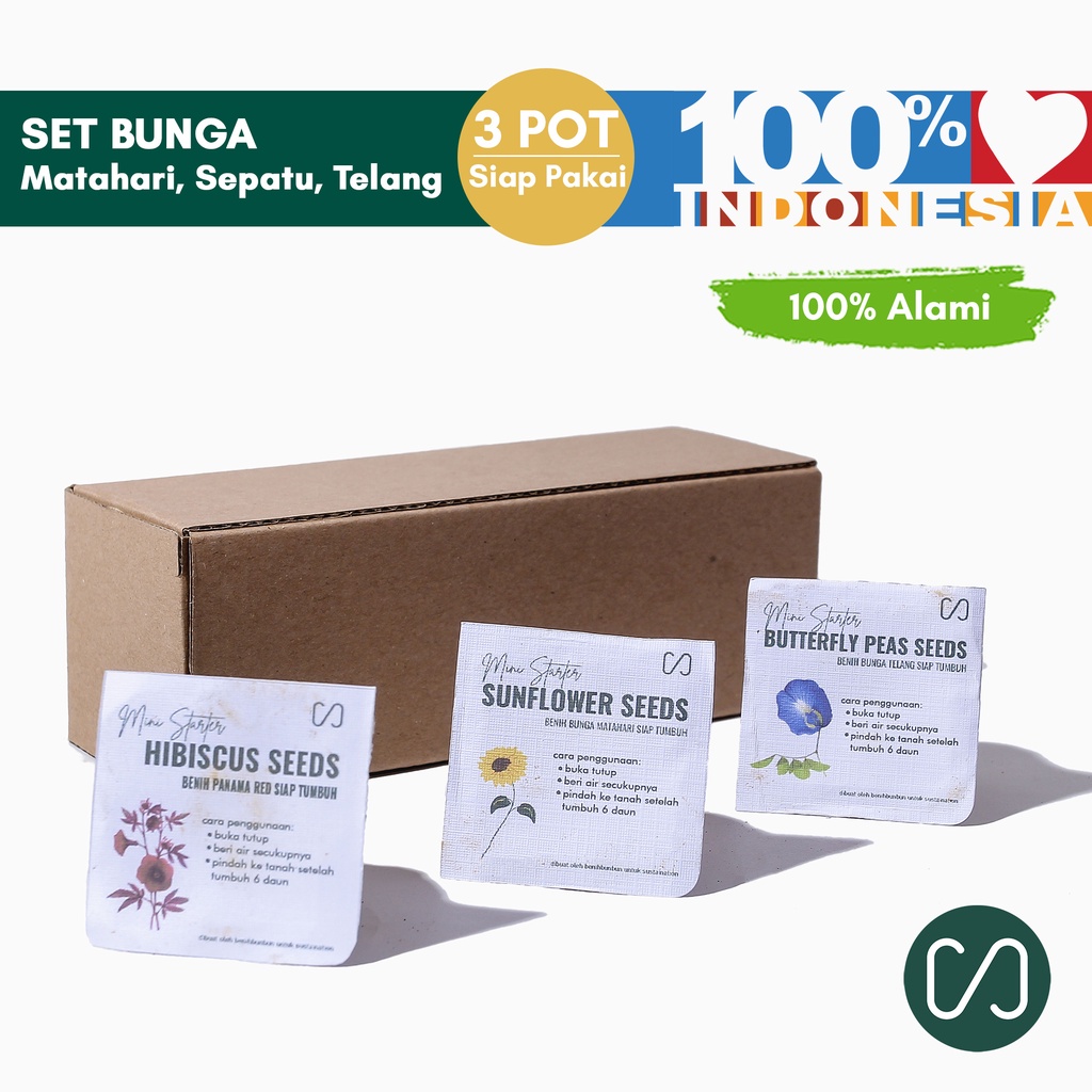 Jual Sustaination Paket Menanam Benih Siap Pakai Pot Kertas Bunga ...