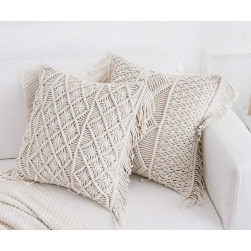 Jual sarung bantal macrame 40 x40cm | Shopee Indonesia