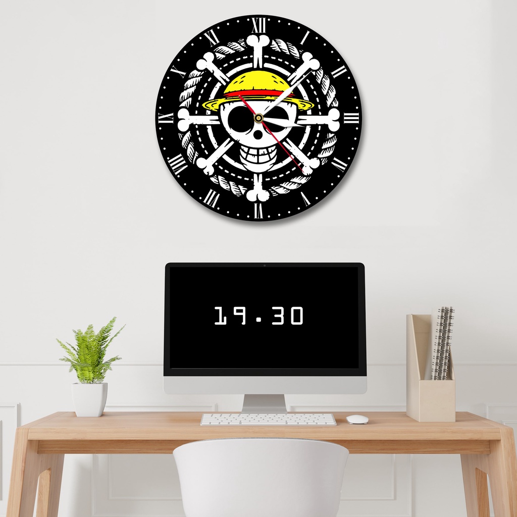 Jual Jam Dinding Dekorasi Dinding Kamar Kartun Anime One Piece 30cm ...