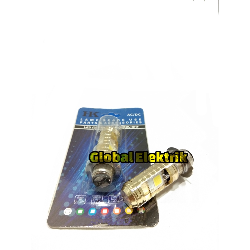 Jual Lampu LED Motor H6 2 Sisi Jauh Dekat AC DC Bohlam Lampu Depan Utama Motor H6 | Shopee Indonesia