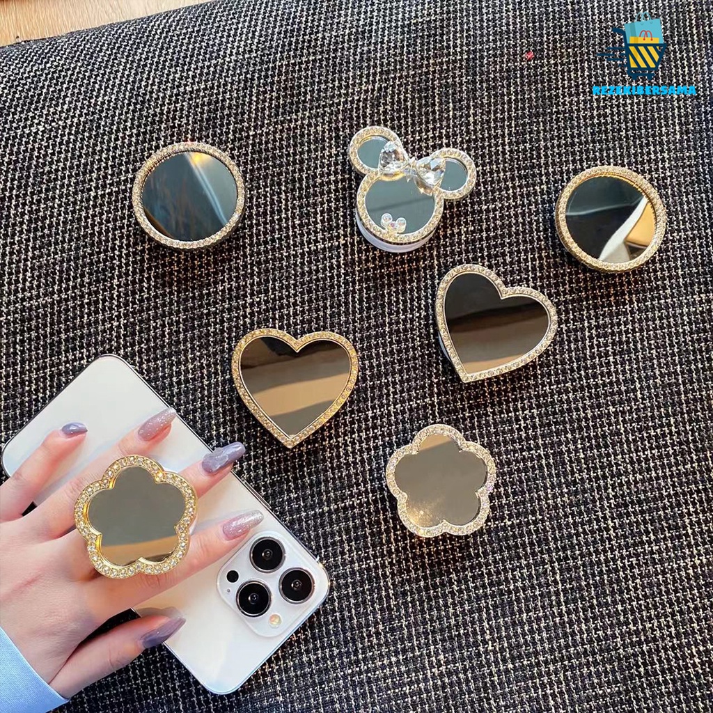 Jual PM01 3m griptok popsocket pop socket phone holder cermin kaca motif RB | Shopee Indonesia