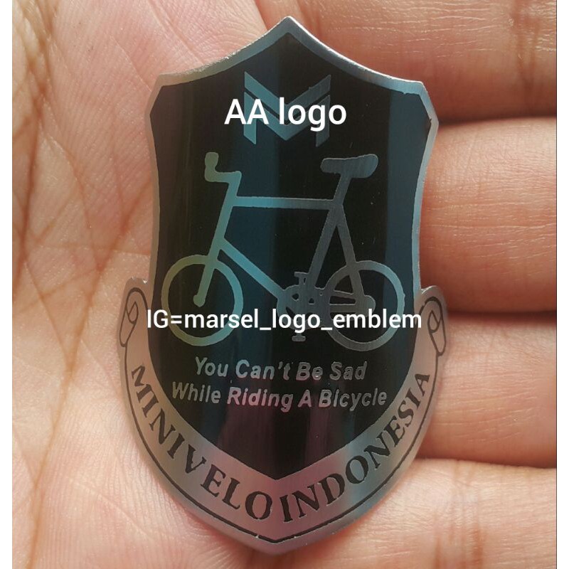 Jual emblem sepeda minivelo indonesia +double tape | Shopee Indonesia