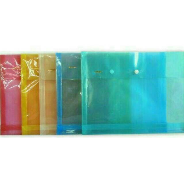 Jual Map Kancing Bahan Plastik Harga Per Pak Document Bag Bening ...