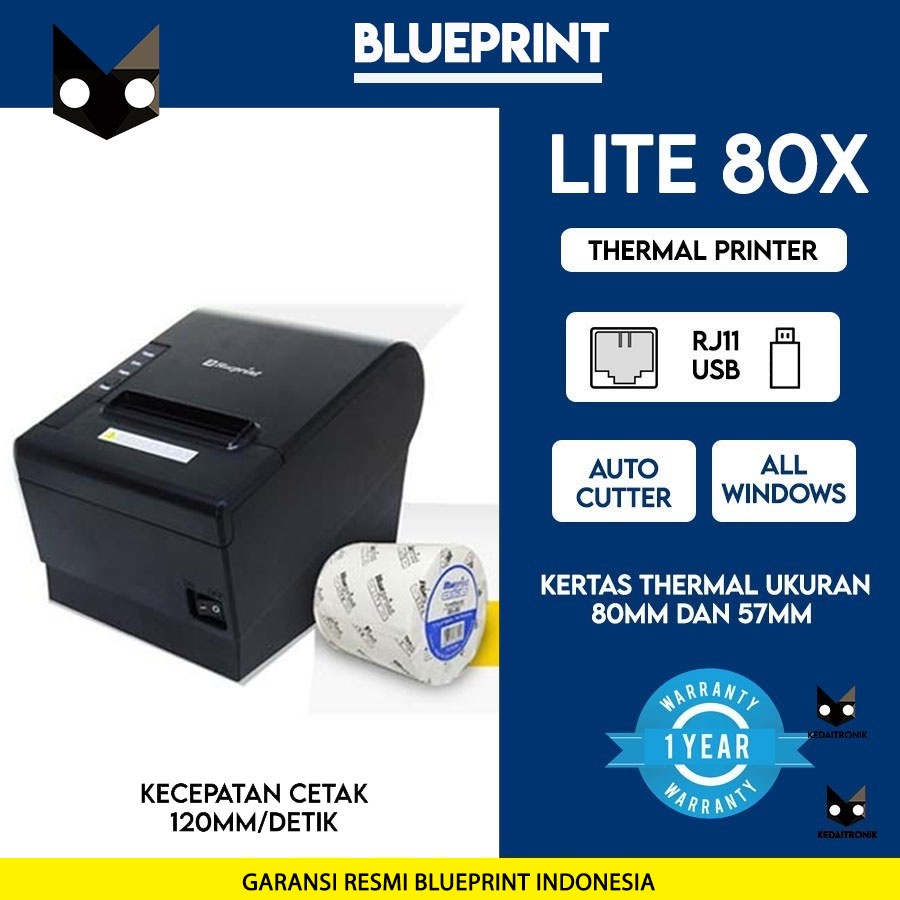 Jual ORI!! Printer Blueprint TM-T80X Thermal Print Struk USB Ethernet ...