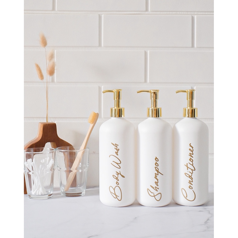 Jual BOTOL SABUN SHAMPOO CUCI TANGAN CUCI PIRING 500ML PUTIH REFILL ...