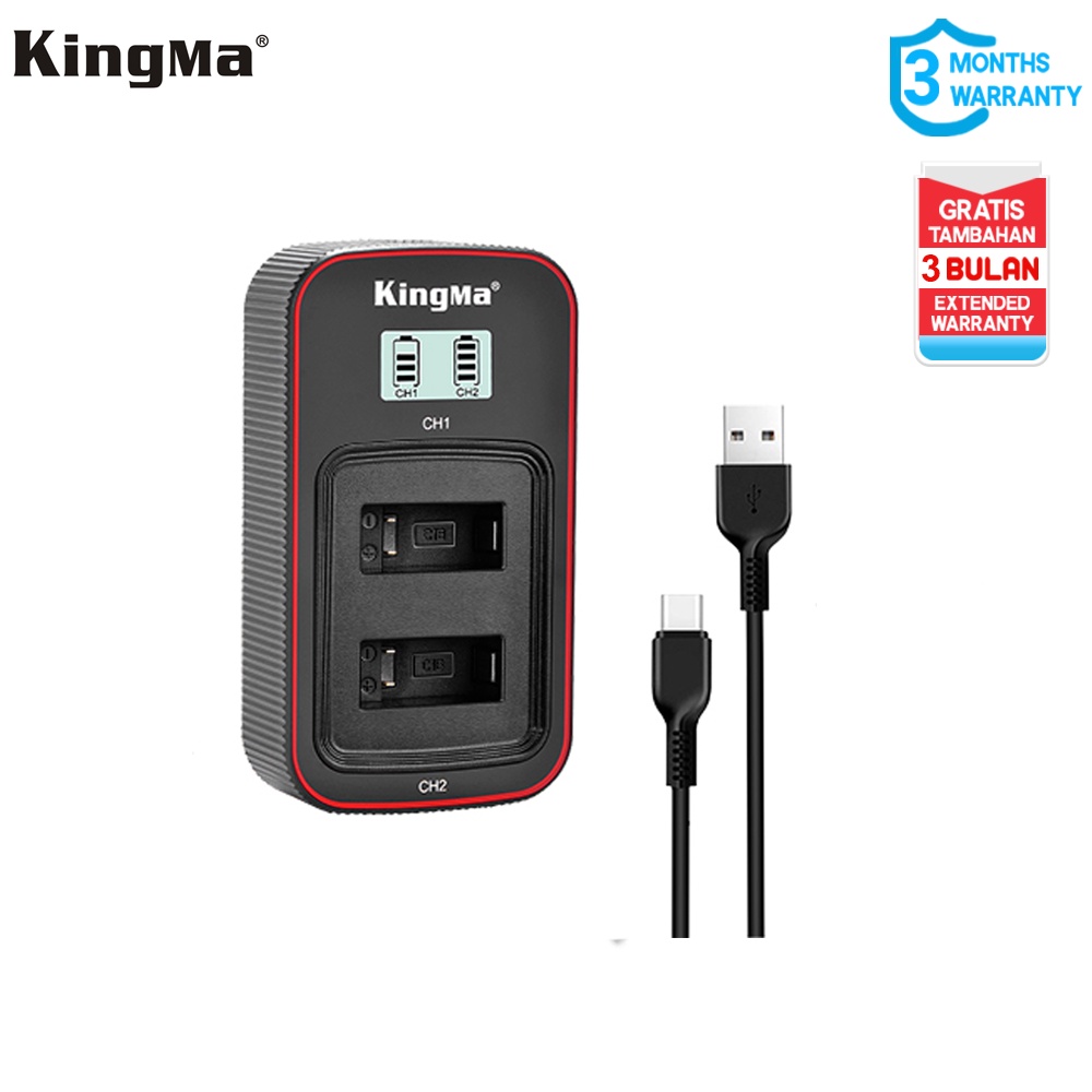 Jual KINGMA Dual Charger Gopro Hero Max Action Camera - Lcd Display ...