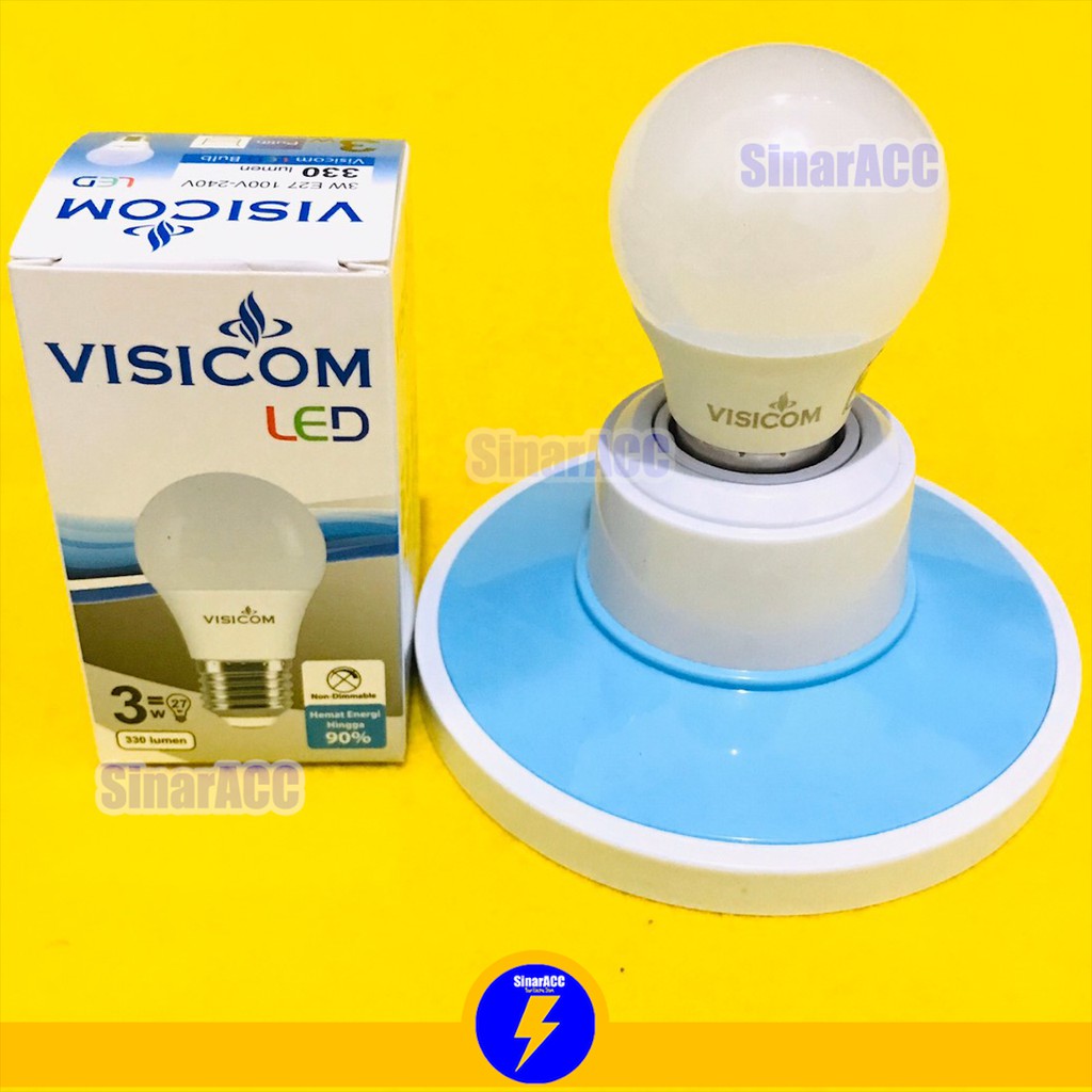 Jual Lampu visicom 3 watt led bulb visicom 3w bohlam led BERGARANSI 1 TAHUN SNI 3watt 3 w ...