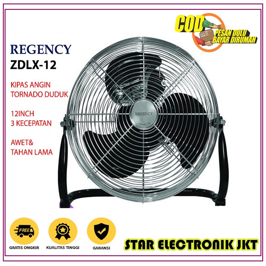 Jual REGENCY ZDLX 12 Kipas Angin Tornado Duduk Meja/Floor Fan -12 inch | Shopee Indonesia