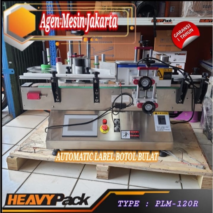 Jual MESIN LABELING AUTO BOTOL BULAT HOT PROMO PLM-120 R HEAVYPACK ...