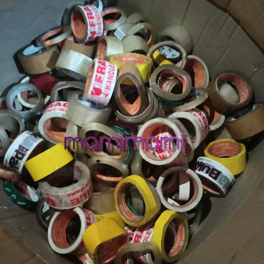 Jual LAKBAN KILOAN LAYAK PAKAI 1KG CAMPUR SOLASI FRAGILE WARNA REJECT ...