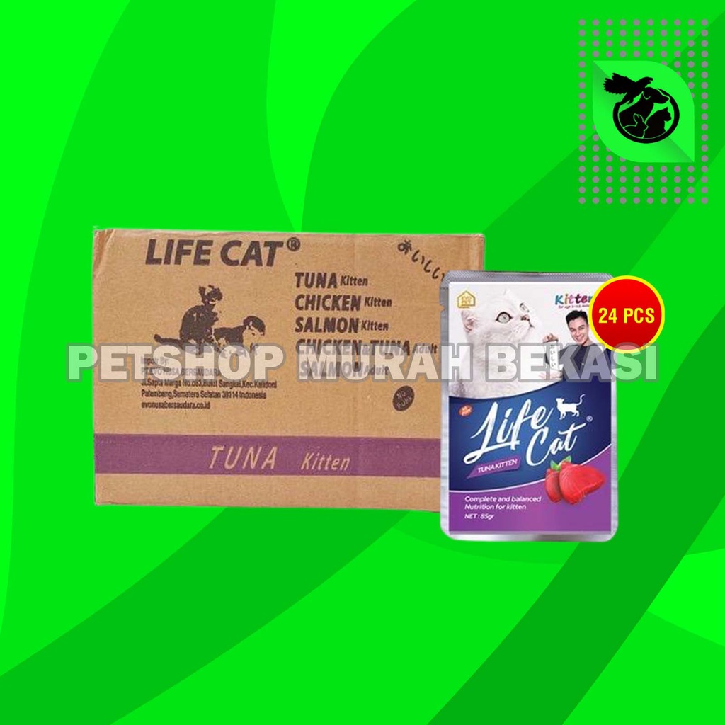 Jual Makanan Basah Kucing Life Cat Sachet Pouch Grosir Dus isi 24 PCS ...
