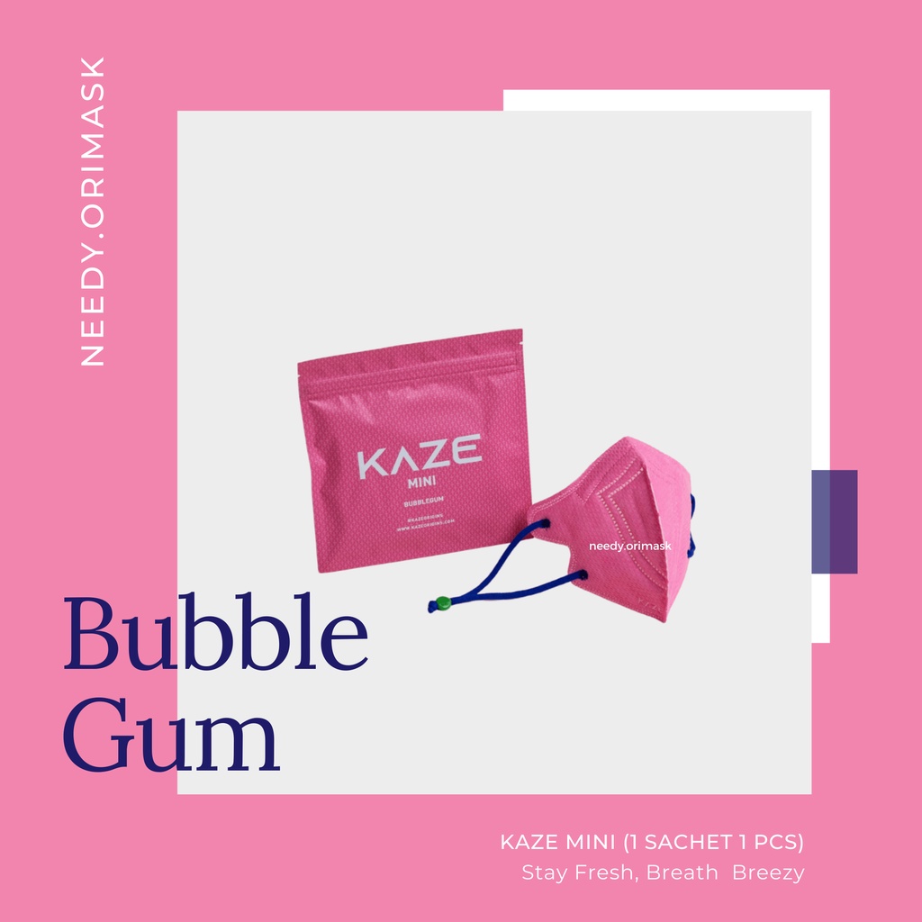 Jual KAZE Mini Mask – Warna Bubble Gum 1 Sachet 1 Pcs | Shopee Indonesia