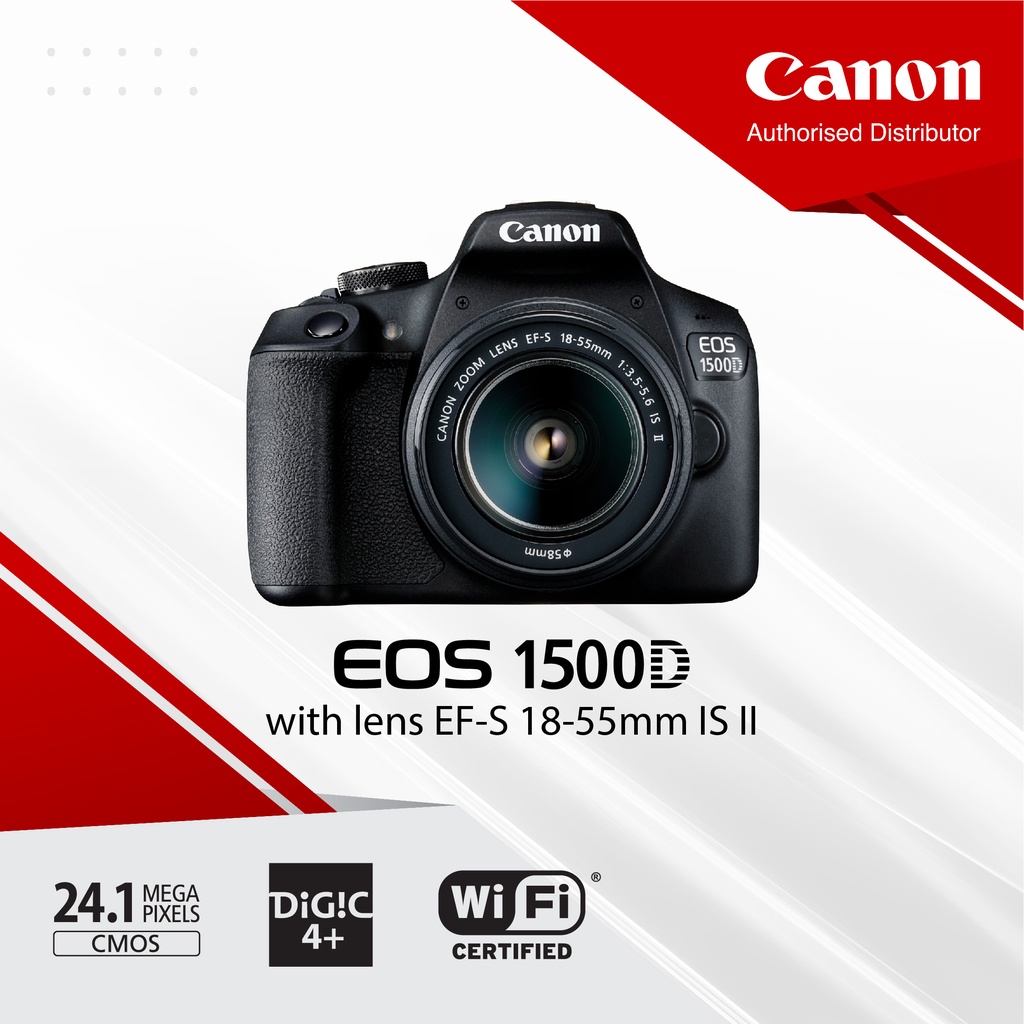 Jual Canon Digital Camera EOS 1500D with lens 18-55mm IS II Black | Shopee Indonesia