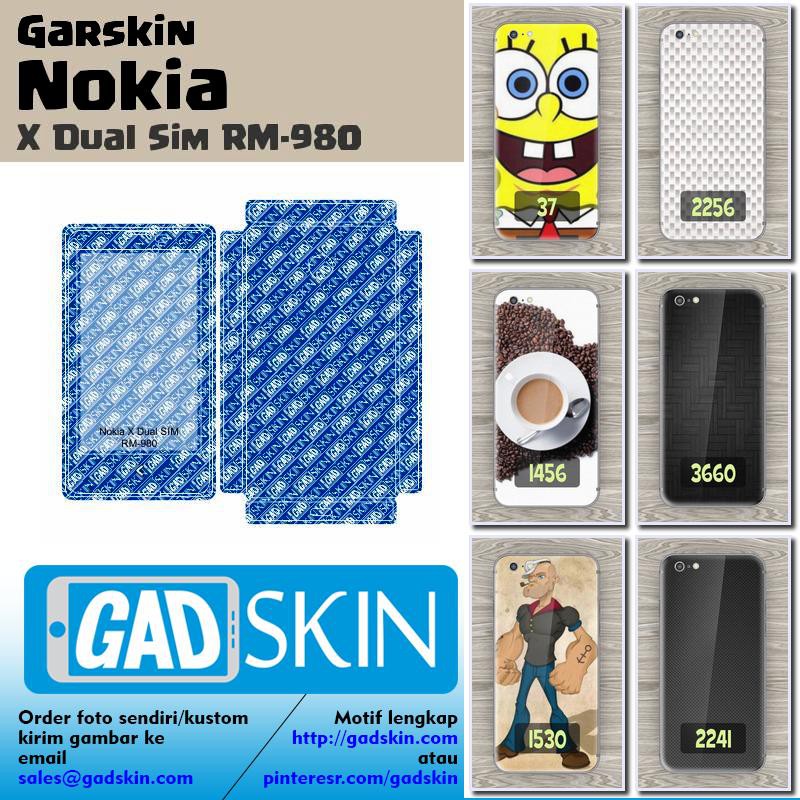 Jual Garskin Nokia X Dual Sim RM-980 branded foto custom | Shopee Indonesia