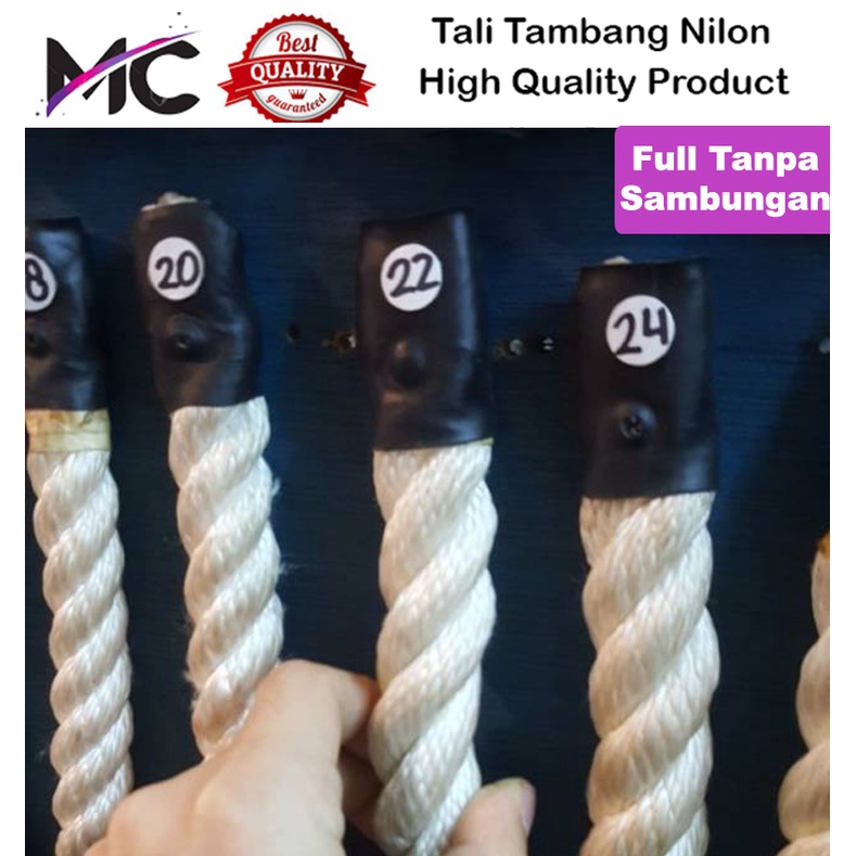 Jual Tali Tambang Besar Nilon 24 mm Nylon Rope Pengikat Barang Putih ...
