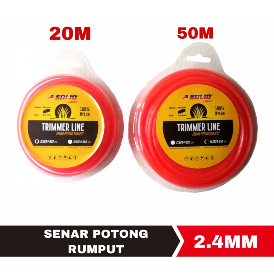 Jual SOLID Senar Mesin Potong Rumput Kotak Bahan Nylon - Grass Trimmer ...