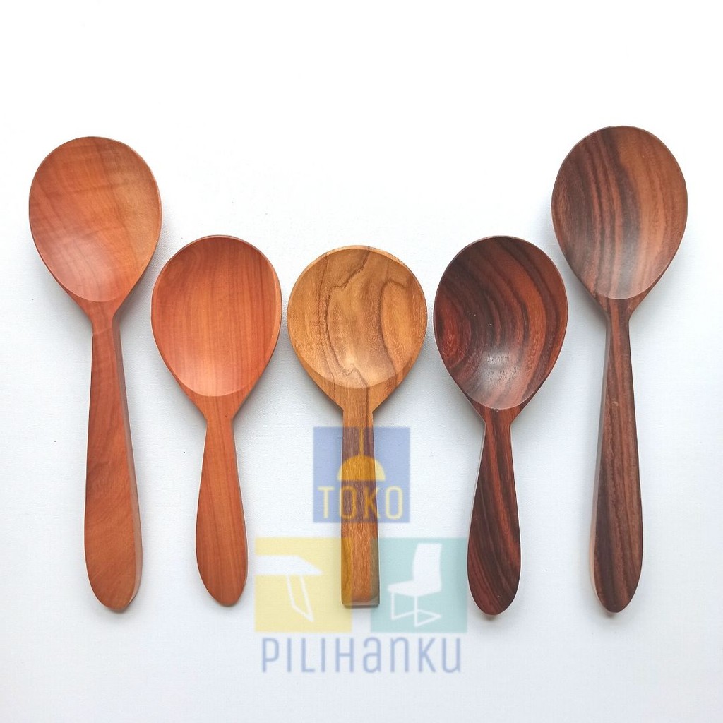 Jual SENDOK CENTONG KAYU Sendok Nasi Sayur Kayu Jati Alat Makan Masak ...