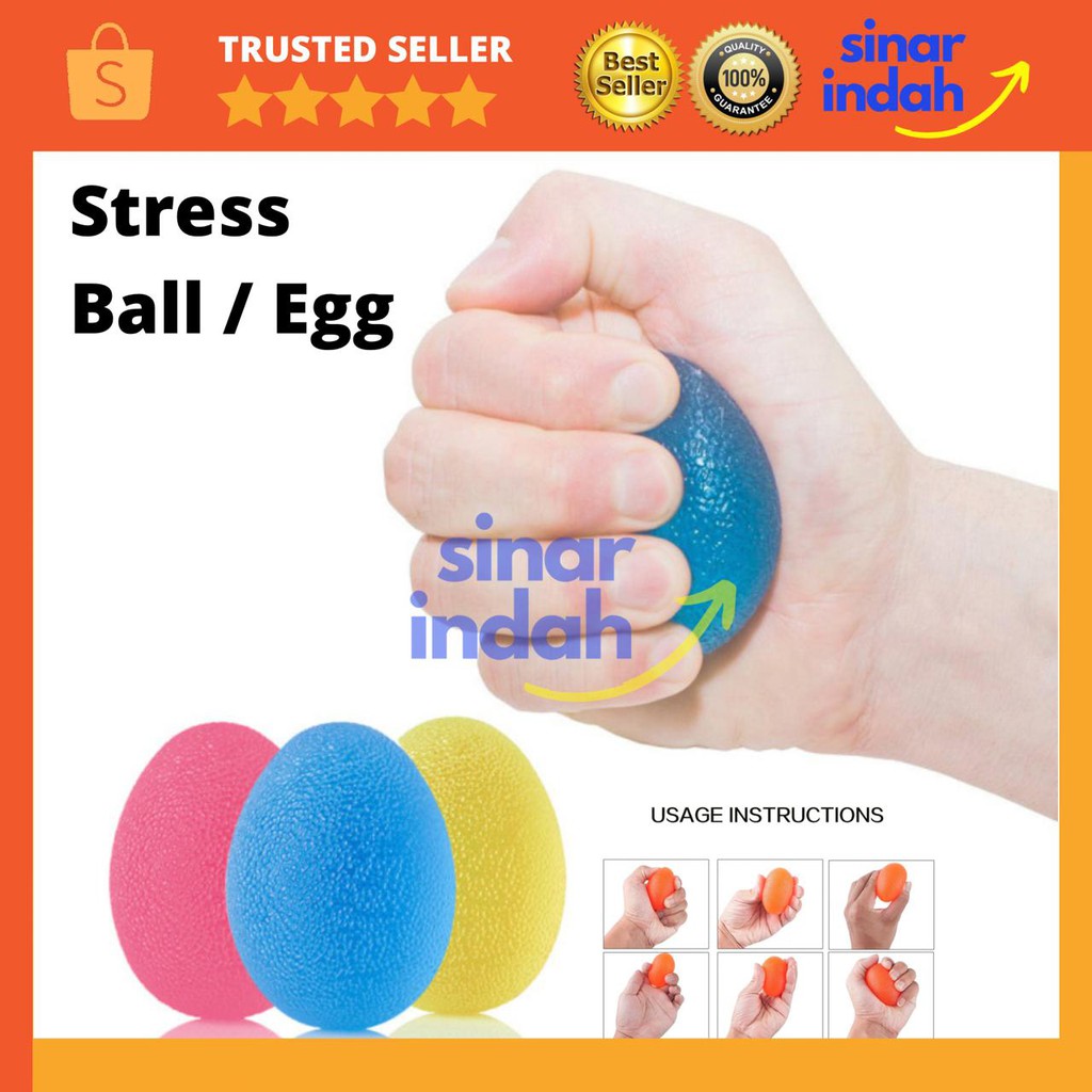 Jual Stress Ball Hand Grip Bola Remas Terapi Tangan Anti Stress Telur ...