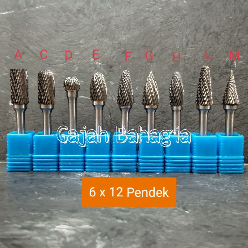 Jual Mata cuner 6mm x 12mm pendek Mata tuner Mata bor cun 6 MM Rotary ...