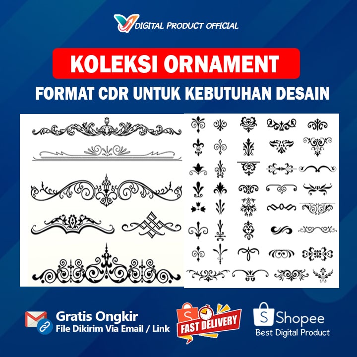 Jual FULL Template Desain Ornament CDR Bundle Premium Coreldraw ...