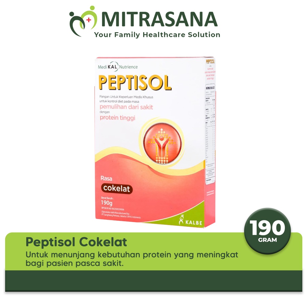 Jual Peptisol Cokelat 189 gram - Susu Tinggi Protein | Shopee Indonesia
