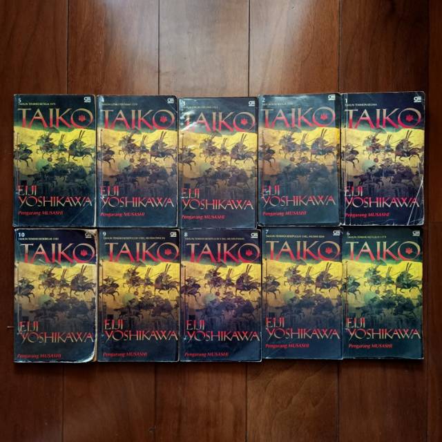 Jual Buku Novel Taiko Eiji Yoshikawa 10 jilid yosikawa set tamat ...