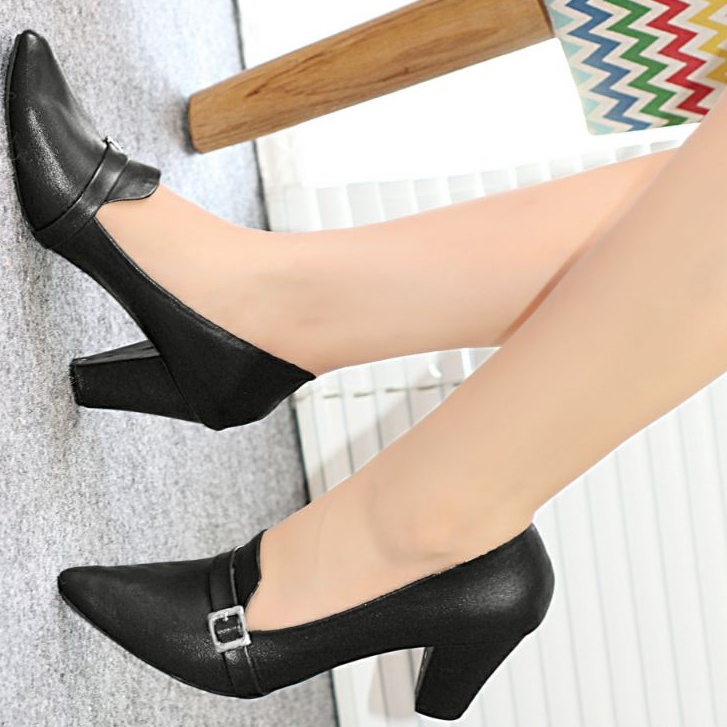 Jual Sepatu Wanita kekinian hils High heels Basic Sepatu Pantofel ...
