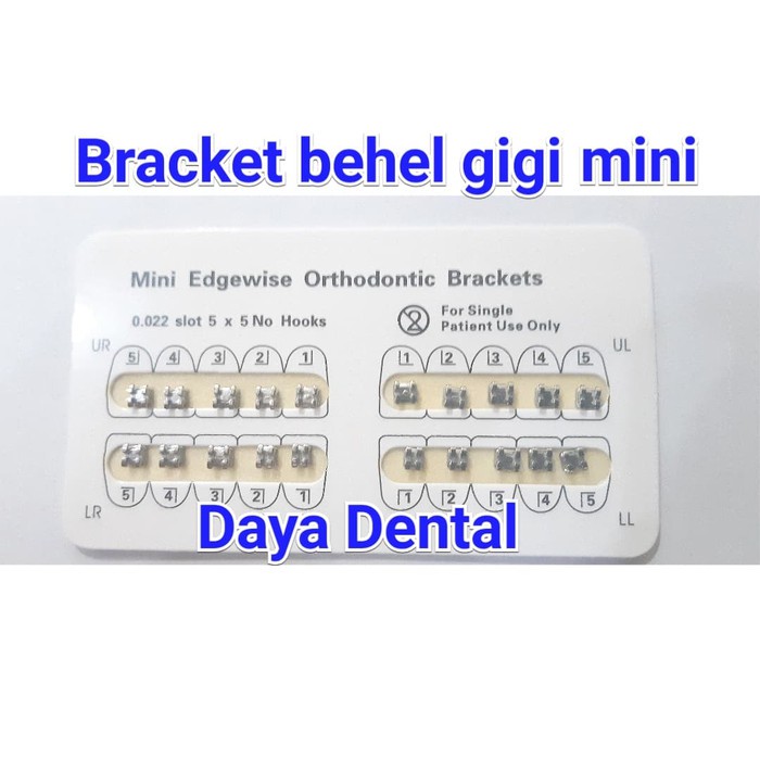 Jual Dental bracket amplop TERMURAH mim mini edgewise 022 No Hook ...