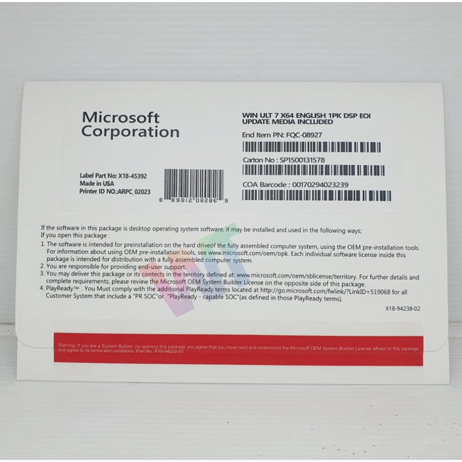 Jual Window 7 Ultimate 64bit - Win 7 ultimate (Full Pack Original ...