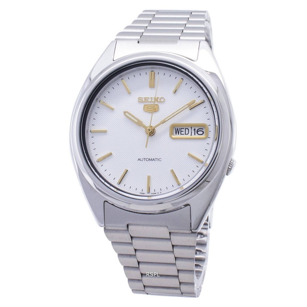 Jual JAM TANGAN SEIKO 5 SNXG47K PRIA SILVER WHITE LIST GOLD AUTOMATIC ORIGINAL | Shopee Indonesia
