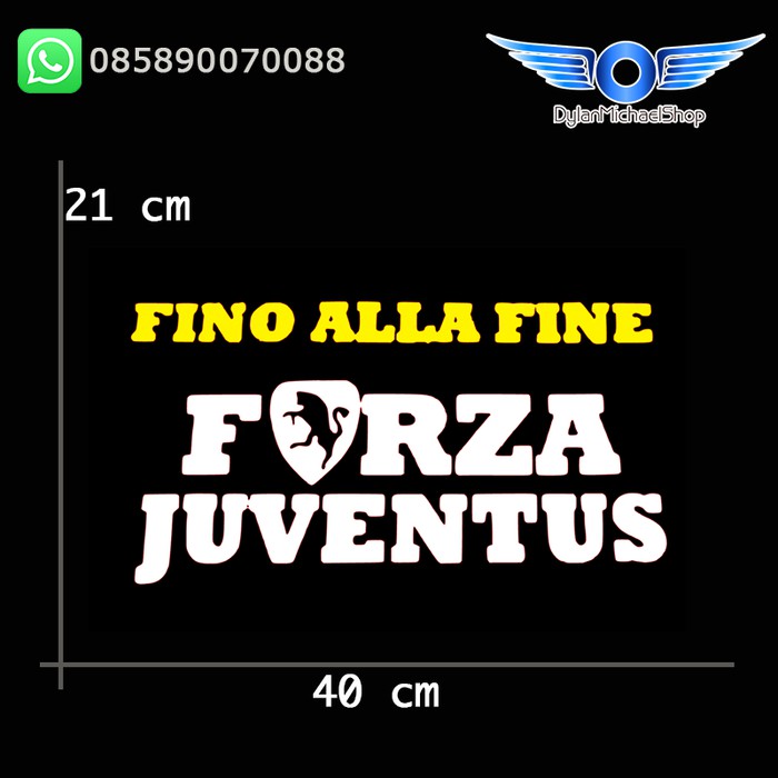 Jual Stiker Mobil Bola Juventus Kaca Body Car Sticker Fino Alla Fine ...