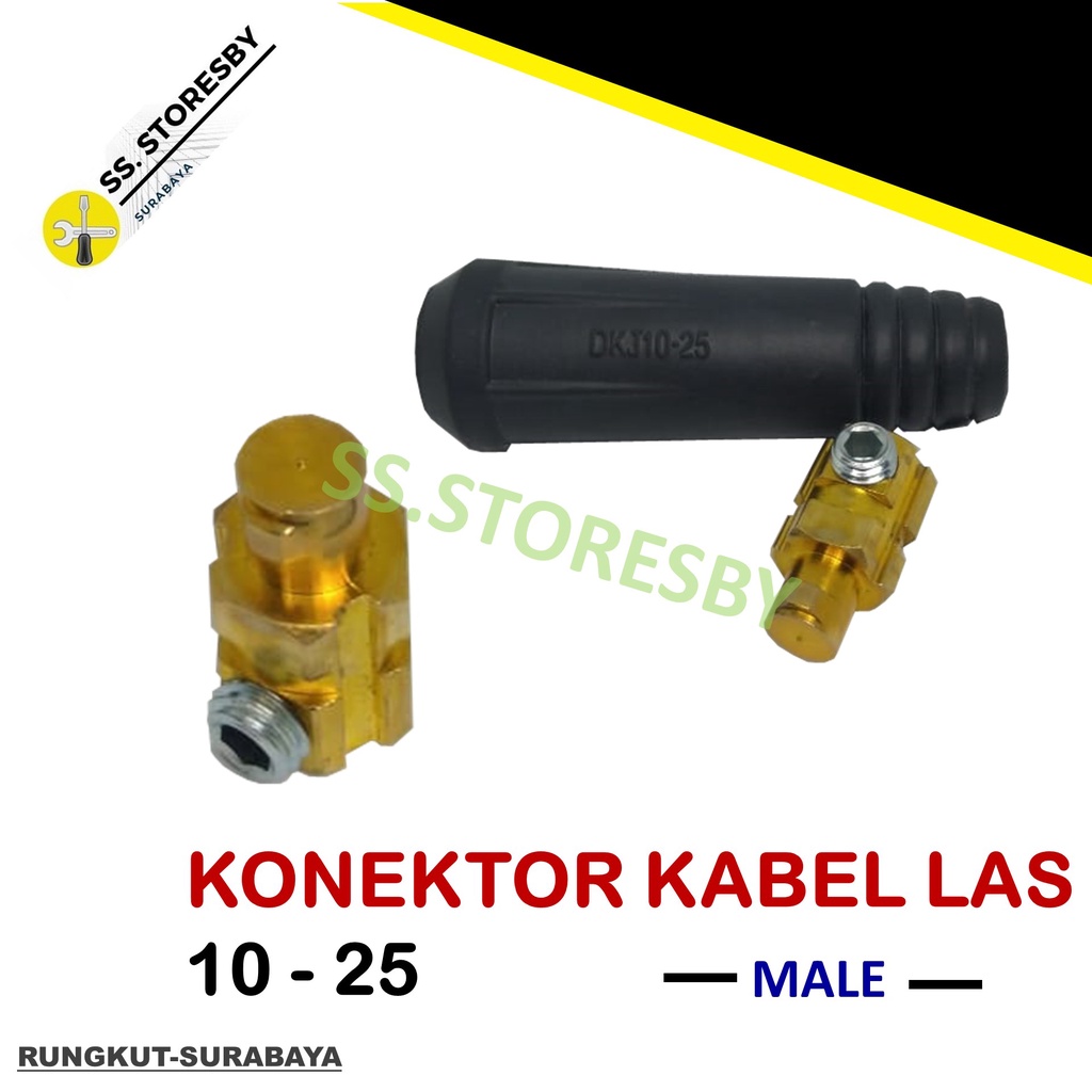 Jual KONEKTOR KABEL LAS MALE KONEKTOR MESIN TRAVO LAS COLOKAN COWOK ...