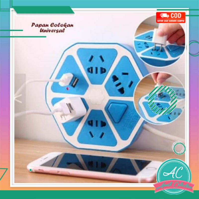 Jual Stop kontak universal colokan listrik charger cas hp smartphone 4 ...