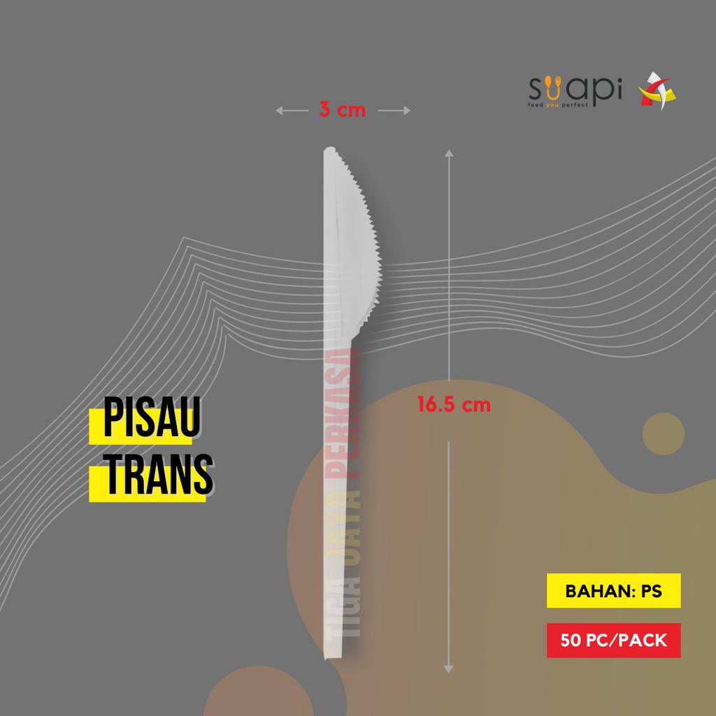 Jual Pisau Plastik Suapi / Suapi Knife PS / Pisau Plastik Transparan ...