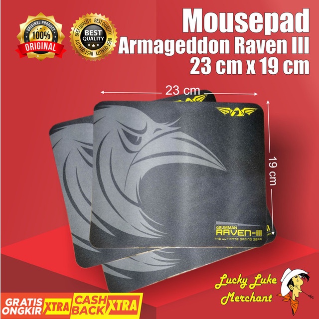Jual Mousepad Mouse pad Armageddon Raven Rubber anti slip 23x19cm ...