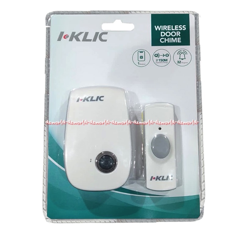 Jual i-Klic Moztec Wireless Door Chime Bell Bel Tanpa Kabel Kotak Kecil ...