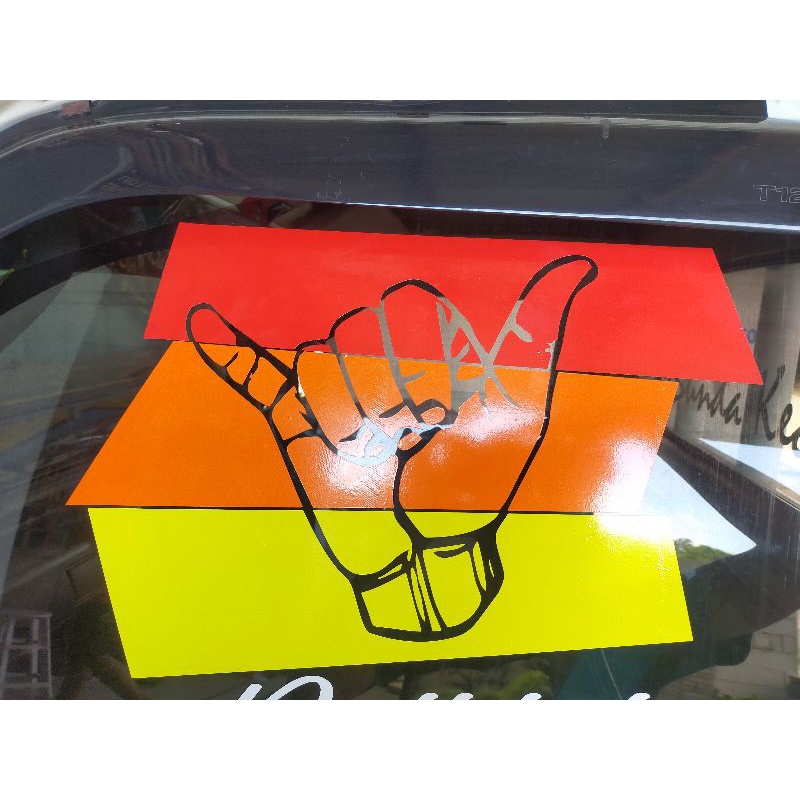 Jual STICKER KACA MOBIL GAMBAR TANGAN OLENG WAHYU ABADI | Shopee Indonesia