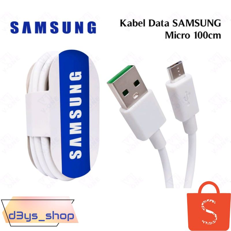 Jual kabel data ori micro usb handphone samsung original putih | Shopee ...