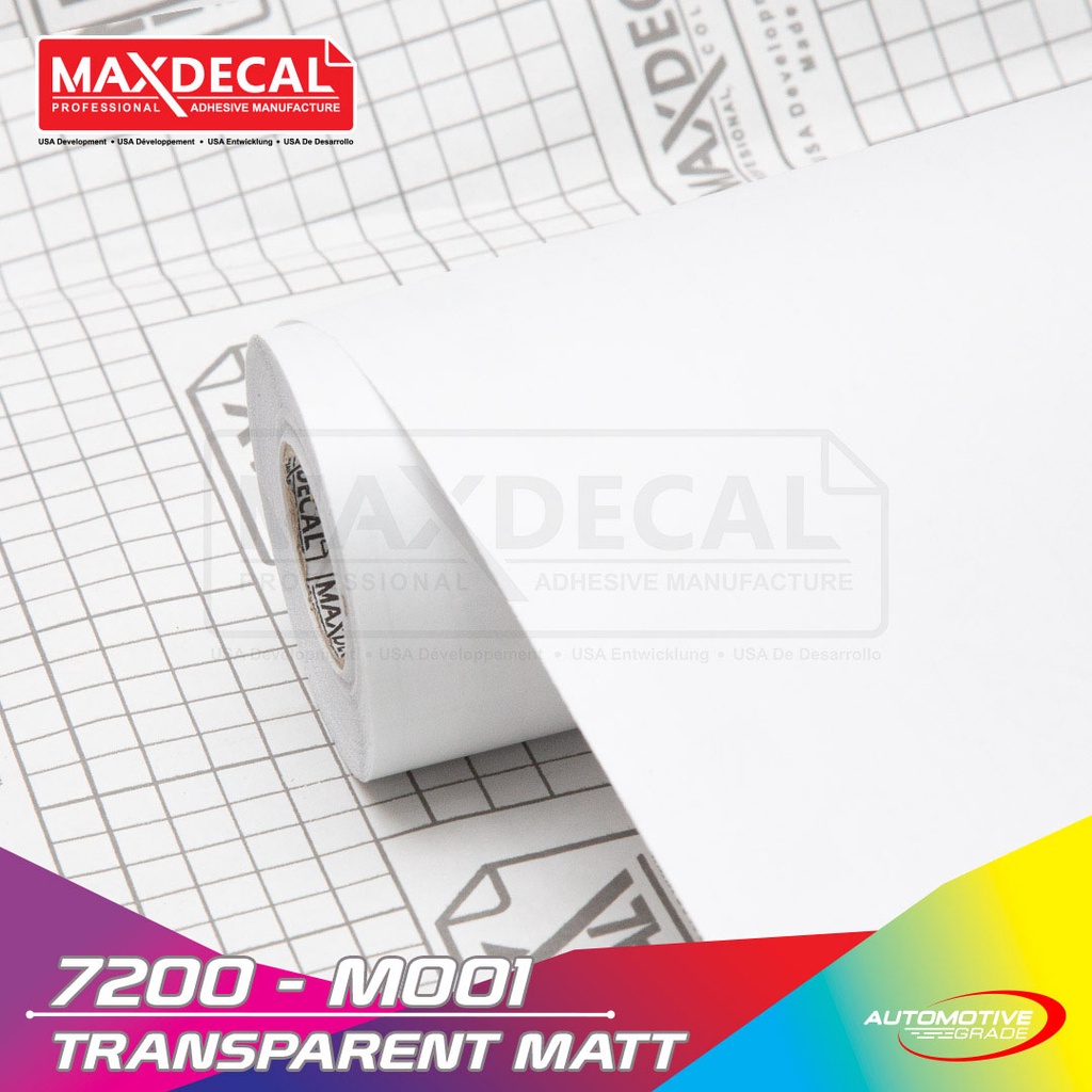 Jual MAXDECAL 7200 - M001 Transparant Matt Skotlet Sticker [METERAN ...