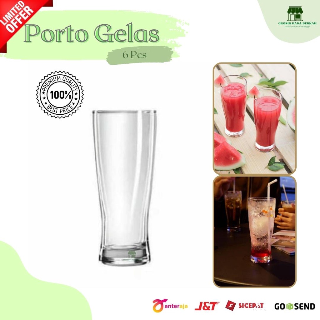 Jual GPB - Gelas Minum kaca Porto - Gelas jus | Shopee Indonesia