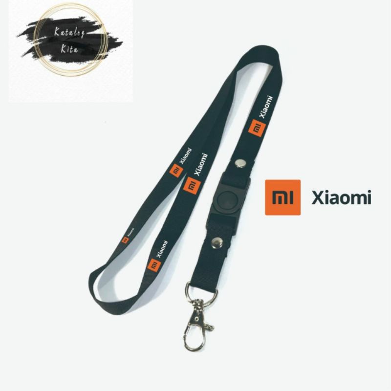 Jual Lanyard XIAOMI tali lanyard MERK BRAND gantungan kunci name tag id ...