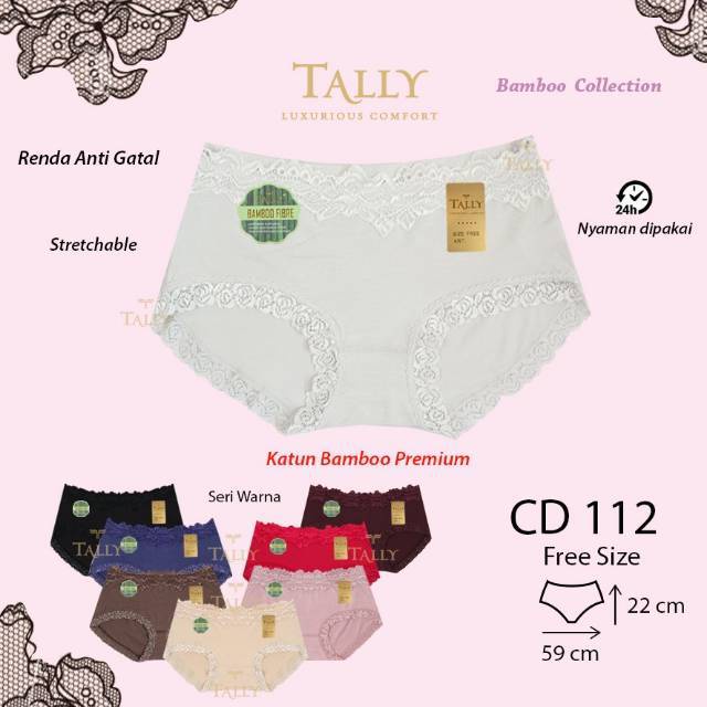 Jual TALLY 112 CD S-L CELANA DALAM WANITA DEWASA KATUN SERAT BAMBOO | Shopee Indonesia
