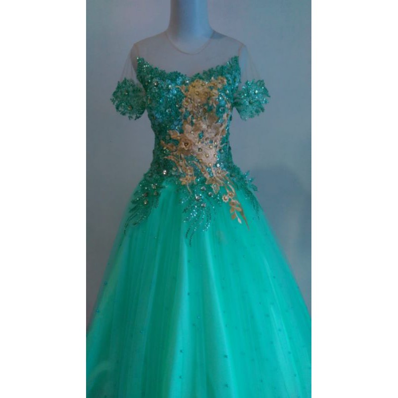 Jual gaun tile mutiara panjang penyanyi | Shopee Indonesia